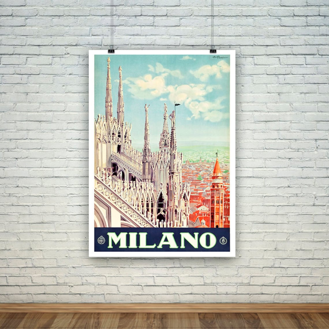Milan Print: Vintage Cathedral Travel Poster Art - Etsy