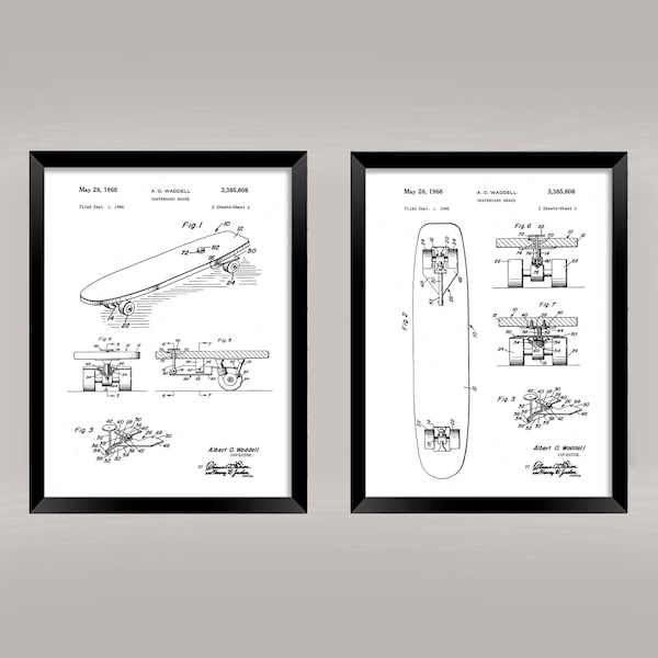 Skateboard Blueprint - Etsy