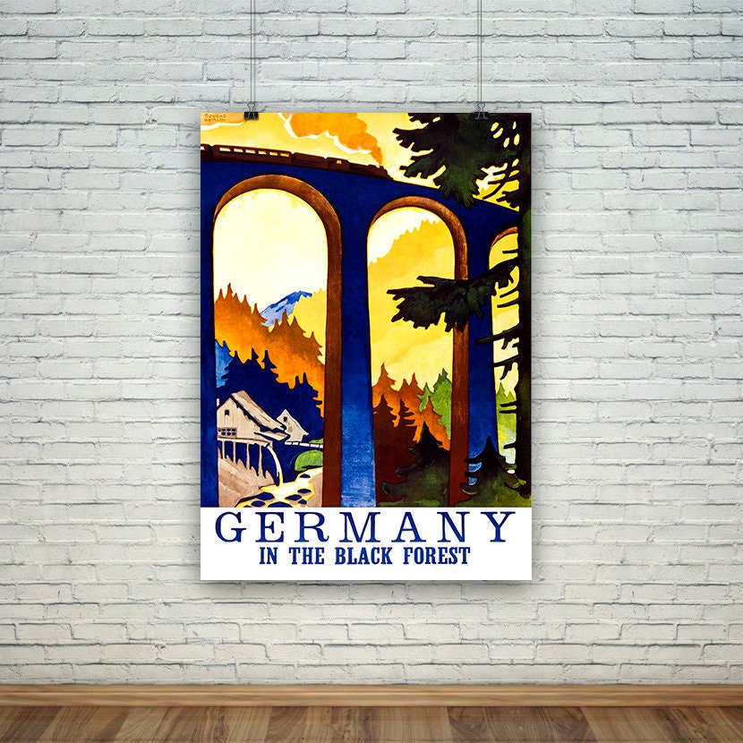 Germany Poster: Vintage Black Forest Travel Print - Etsy