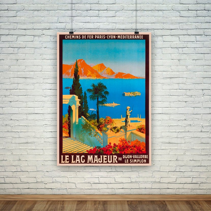 Le Lac Majeur Poster: Vintage European Travel Print - Etsy UK