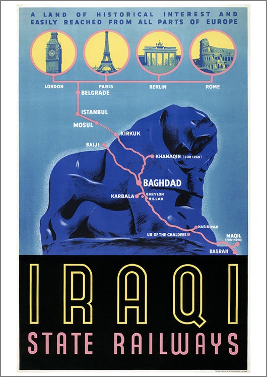 Iraq Posters: Vintage State Railways Travel Posters - Etsy UK