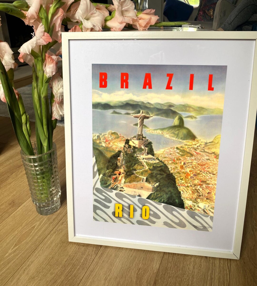 Rio De Janeiro Print: Vintage Brazil Travel Poster - Etsy