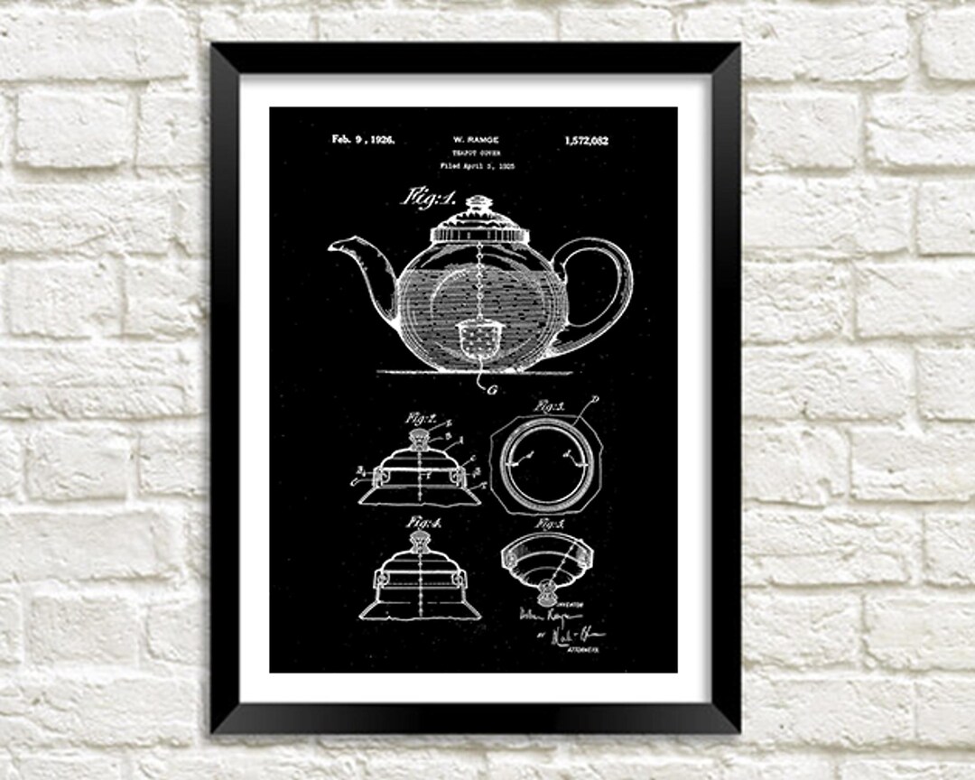 Tea Pot Patent Print: Tea-drinker Blueprint Art - Etsy
