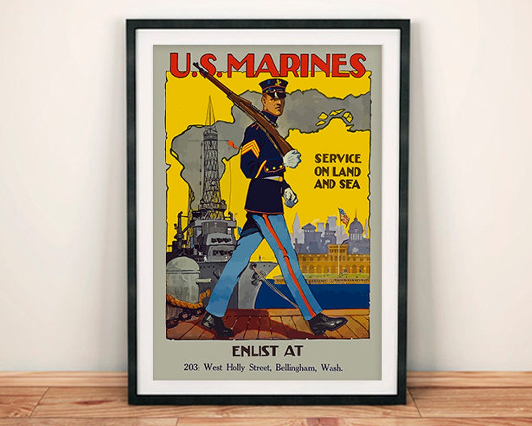 US Marines Poster: Vintage Army Recruitment Advert Print - Etsy