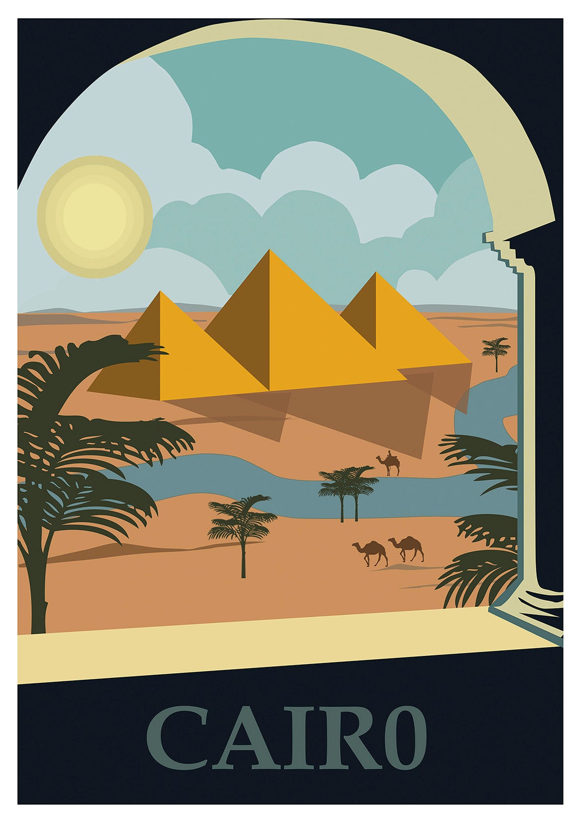 Cairo Poster: Vintage Style Egyptian Travel Print - Etsy