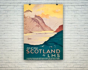 Reprint of a Vintage Travel Poster Visit Scotland and the Highlands - Etsy