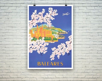 Formentera, Ibiza Vintage Travel Poster, Travel, Decoration, Wall Art ...