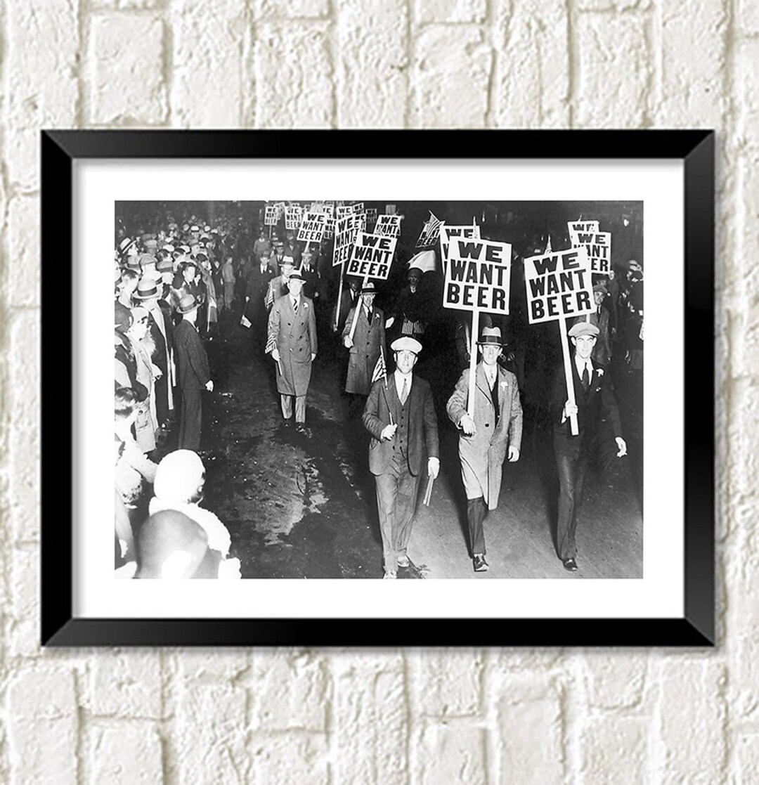 Beer Poster: We Want Beer Men Marching Photo Print - Etsy