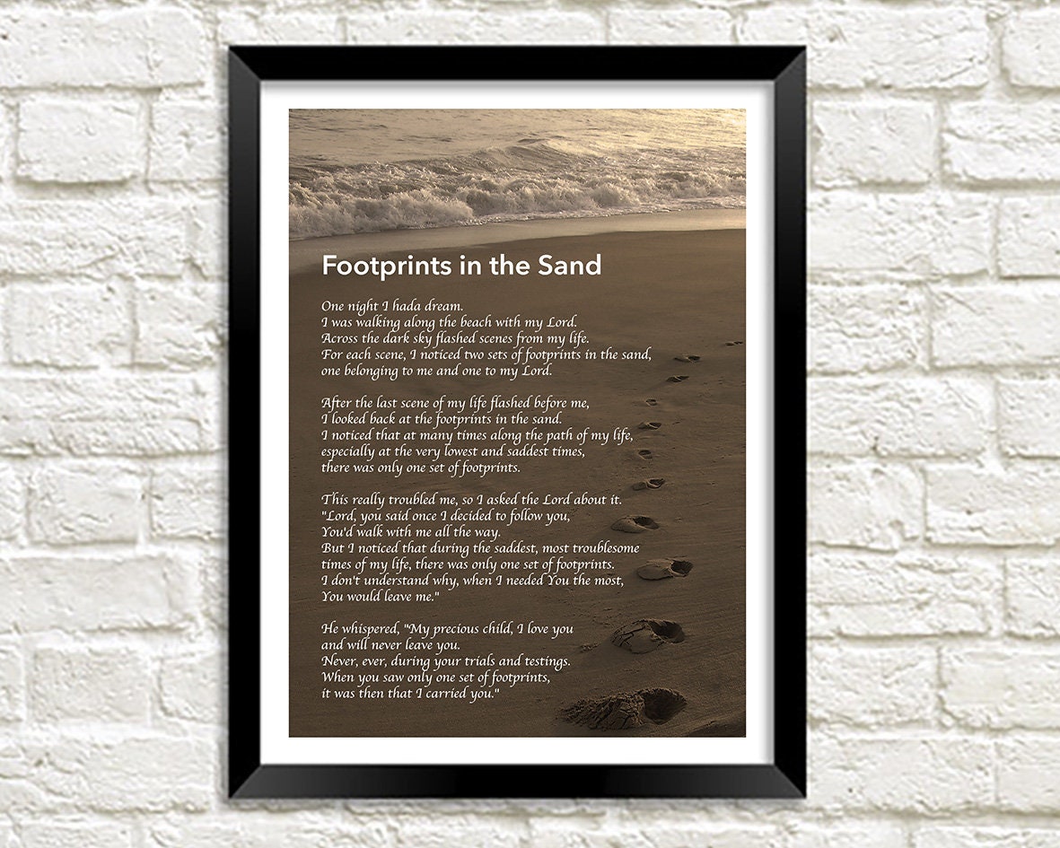 Footprints In The Sand Poem Jesus