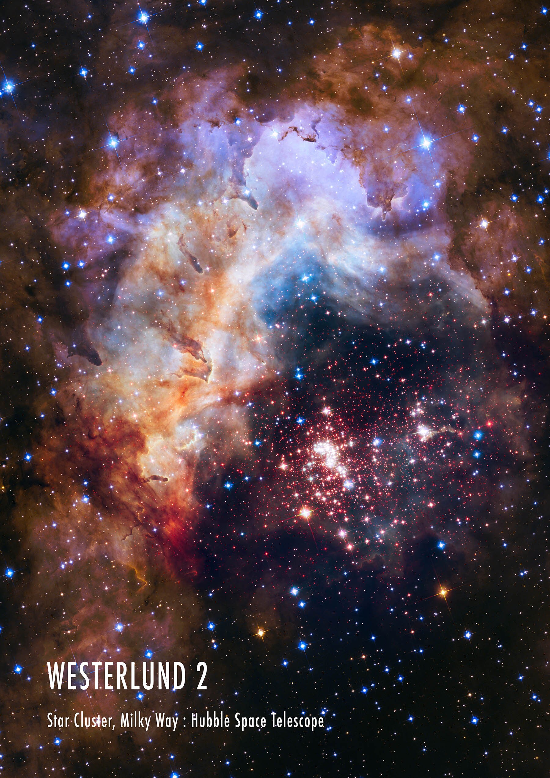 NASA Space Photograph: Hubble Westerlund Galaxy Poster - Etsy