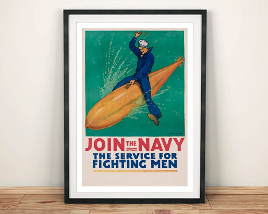 Join the Navy Poster: Sailor Recruitment Advert Print | Etsy