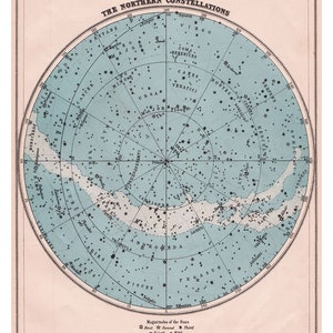 Northern Constellations Print: Vintage Star Signs Astrology ...