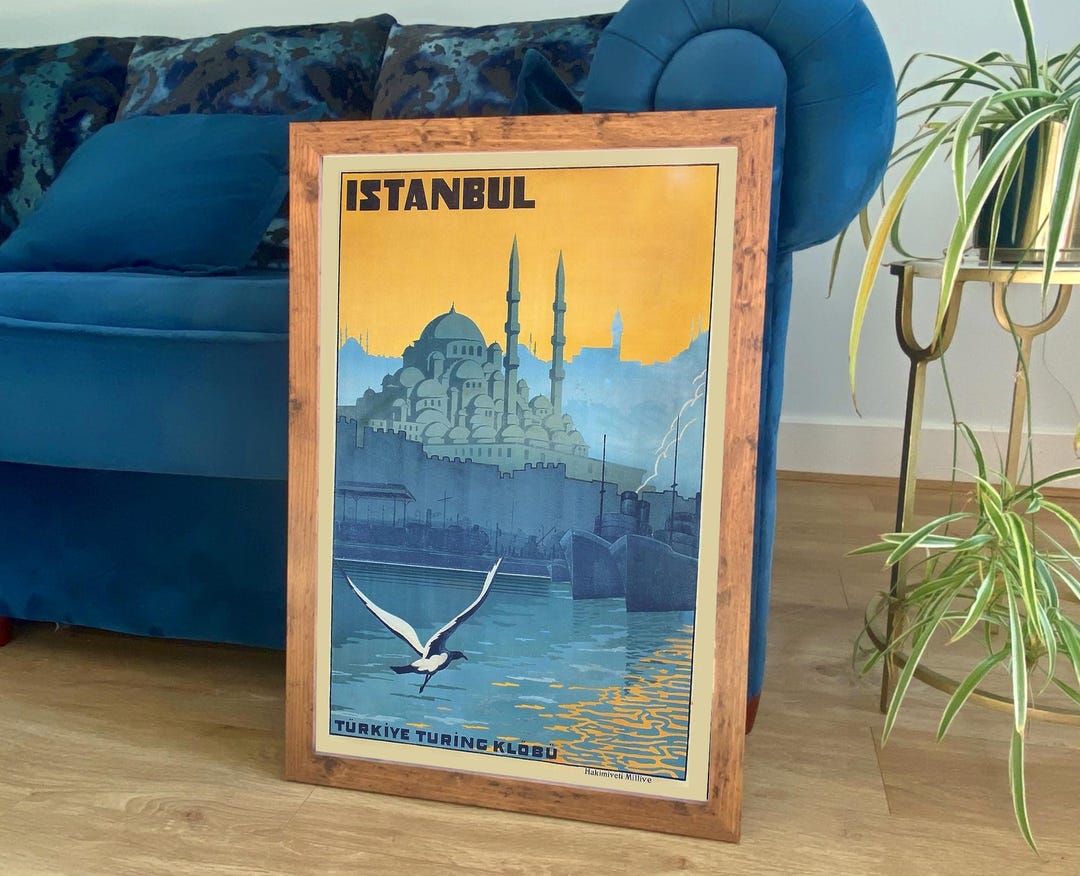 Istanbul Poster: Vintage Turkey Bosphorus Travel Poster - Etsy UK
