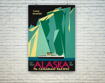 Alaska Travel Poster | Etsy
