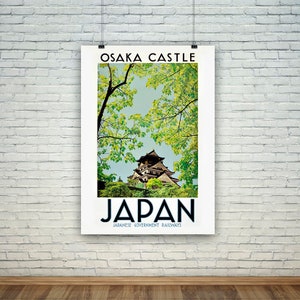 Osaka Castle Print: Vintage Japanese Tourism Poster - Etsy