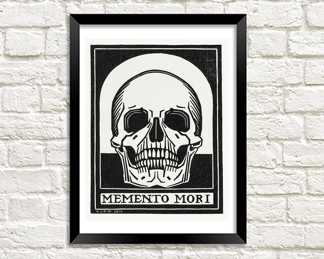 Skull Print: Vintage Memento Mori Death Art Illustration - Etsy