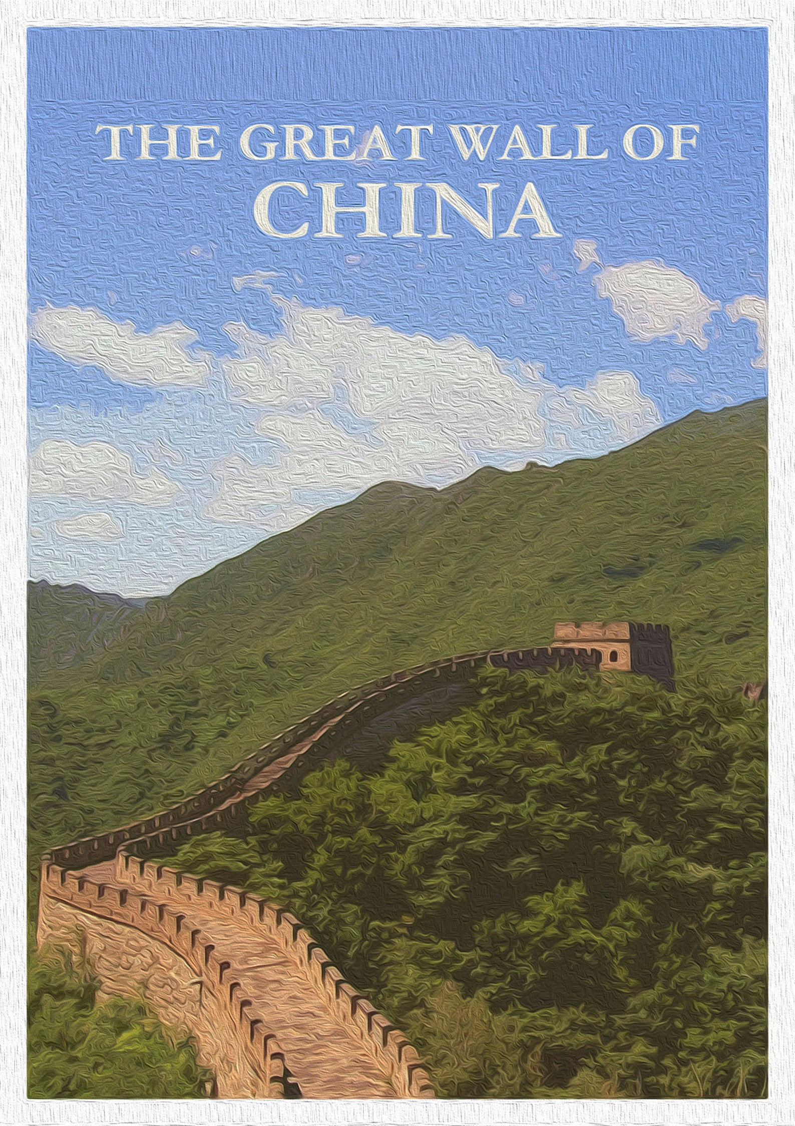 Great Wall of China Poster: Vintage Chinese Travel Print - Etsy