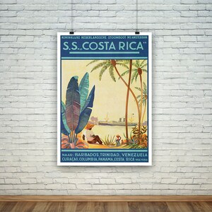 Costa Rica Poster: Vintage Luxury Cruise Travel Print - Etsy