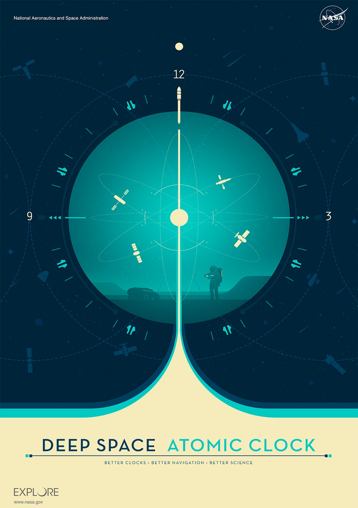 NASA Posters: Deep Space Atomic Clock Prints JPL Visions of - Etsy