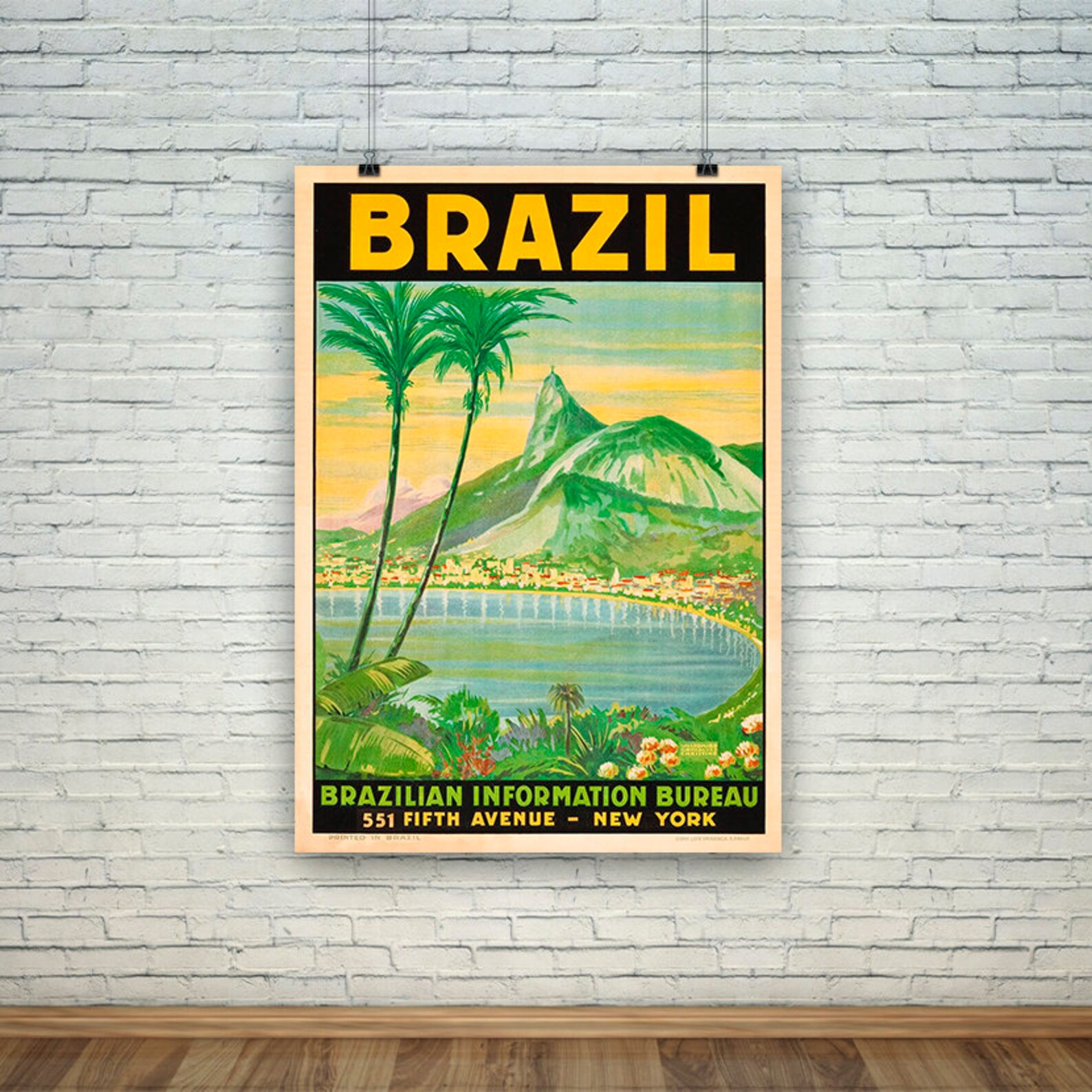 Brazil Print: Vintage South American Travel Poster - Etsy