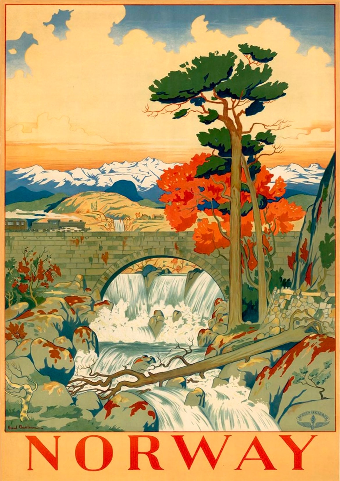 Norway Print: Vintage Scandinavian Travel Poster - Etsy