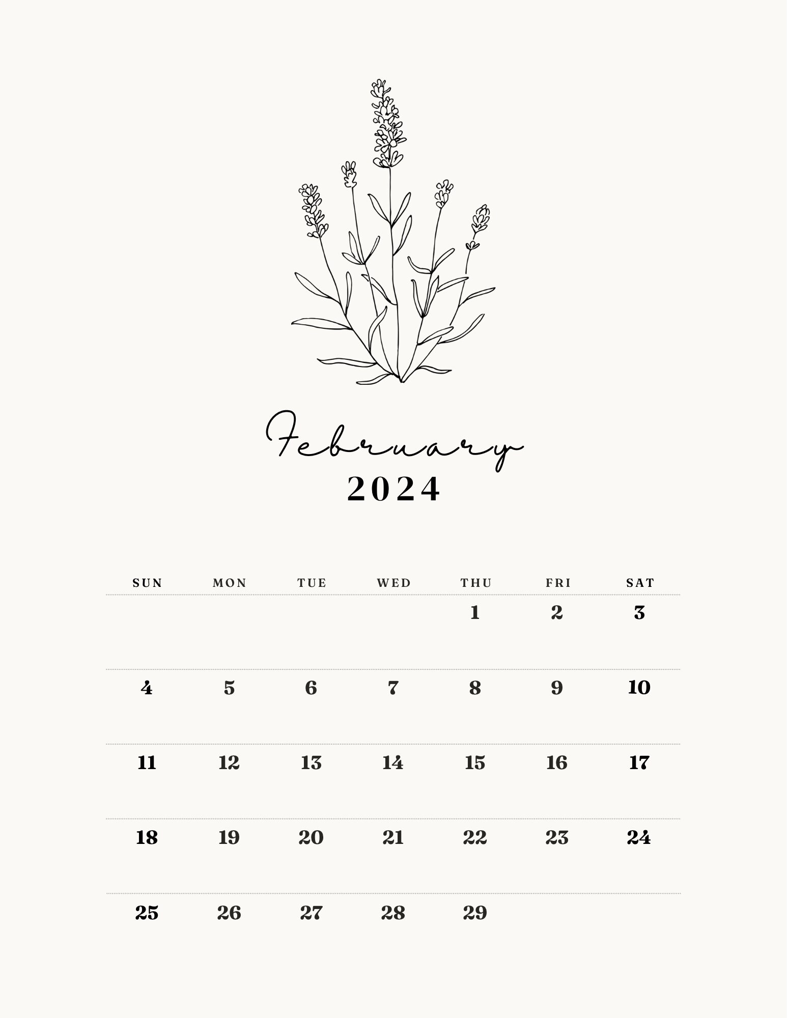 Floral Wall Calendar - Etsy