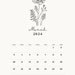 Floral Wall Calendar - Etsy