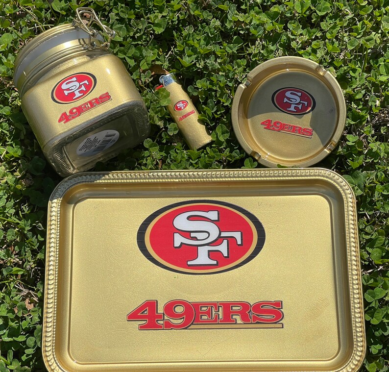 San Francisco 49ers Inspired Rolling Tray or Tray Set - Etsy