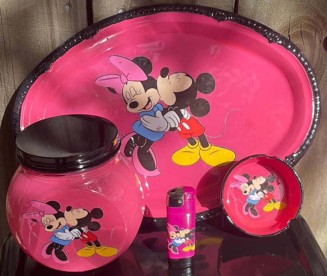 Mickey and Minnie Rolling Tray or Set - Etsy