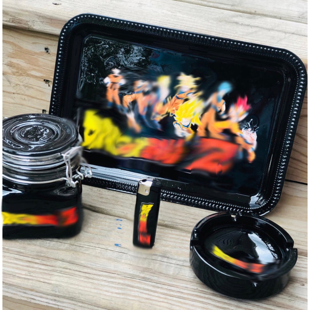 DBZ Inspired Weed Rolling Tray Set - Etsy