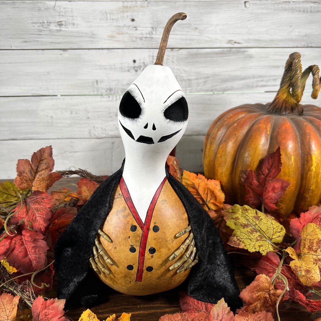VAMPIRE HALLOWEEN GOURD Skeleton Jack O Lantern Pumpkin - Etsy