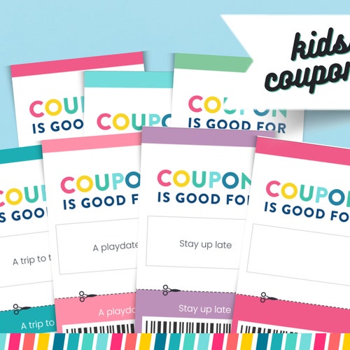 Kids Reward Coupon Book Printable Reward Coupons Birthday - Etsy