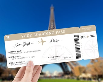 Airline Ticket Invitation Template - Etsy