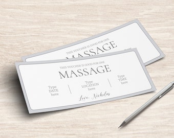 Massage Ticket Voucher - Etsy