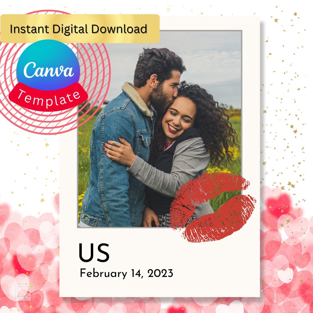 Photo Card Keepsake: Editable Anniversary Canva Template (digital ...