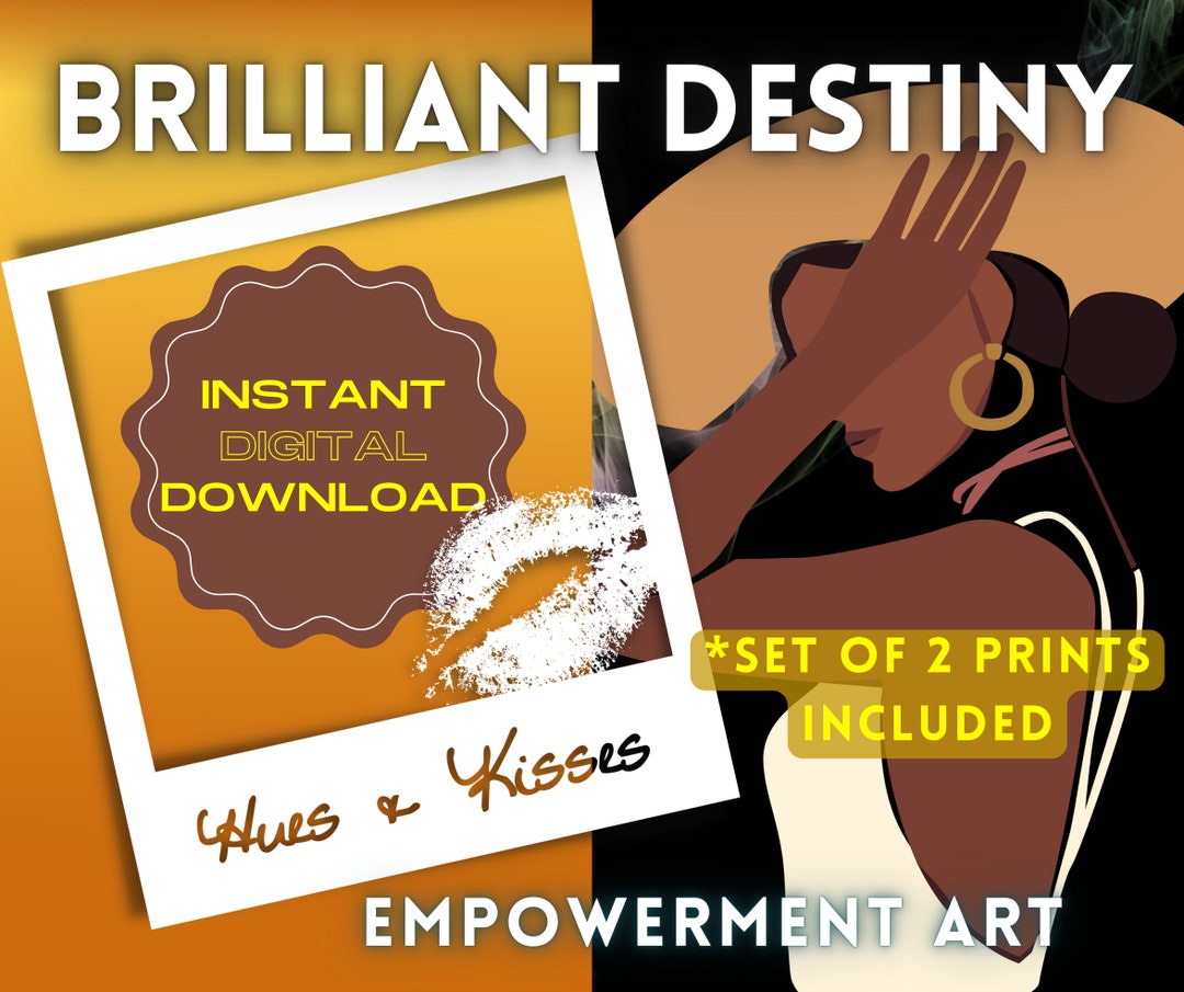 Printable BIPOC Female Art, Brilliant Destiny, Sassy Jewel, Instant ...