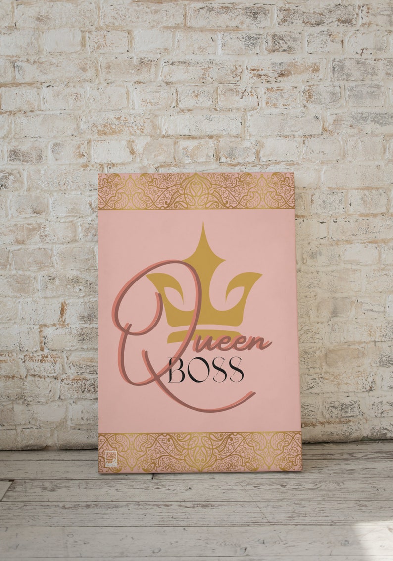 Printable Female Empowerment Art, Boss Queen, Instant Digital Download ...