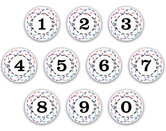 Badge With Numbers - Etsy