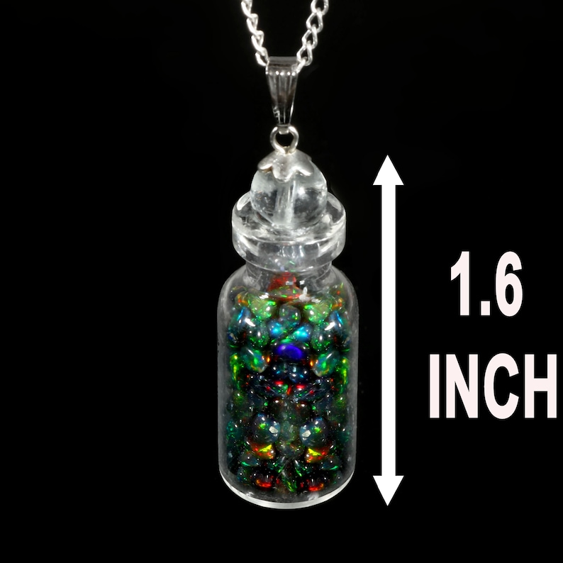 Ethiopian Opal Bottle Necklace, Natural Opals, Genuine Ethiopian Opals ...
