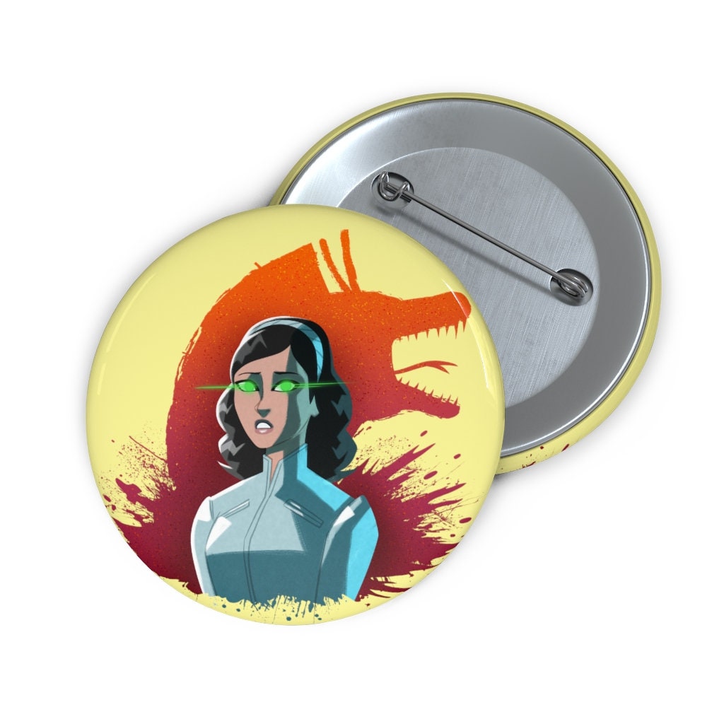 Monster Act Cyborg Pin Button | Etsy