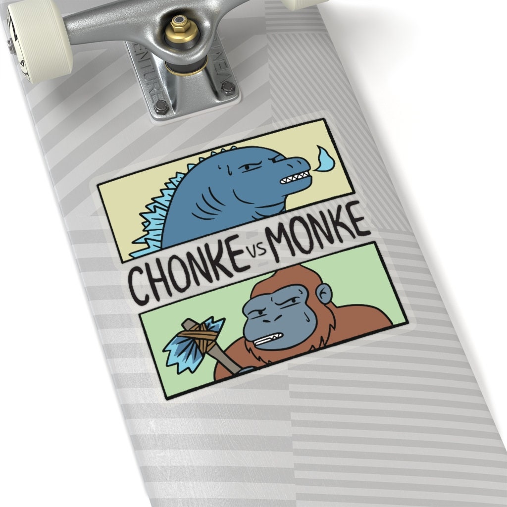 CHONKE vs MONKE Kiss-Cut Pegatina | Etsy España