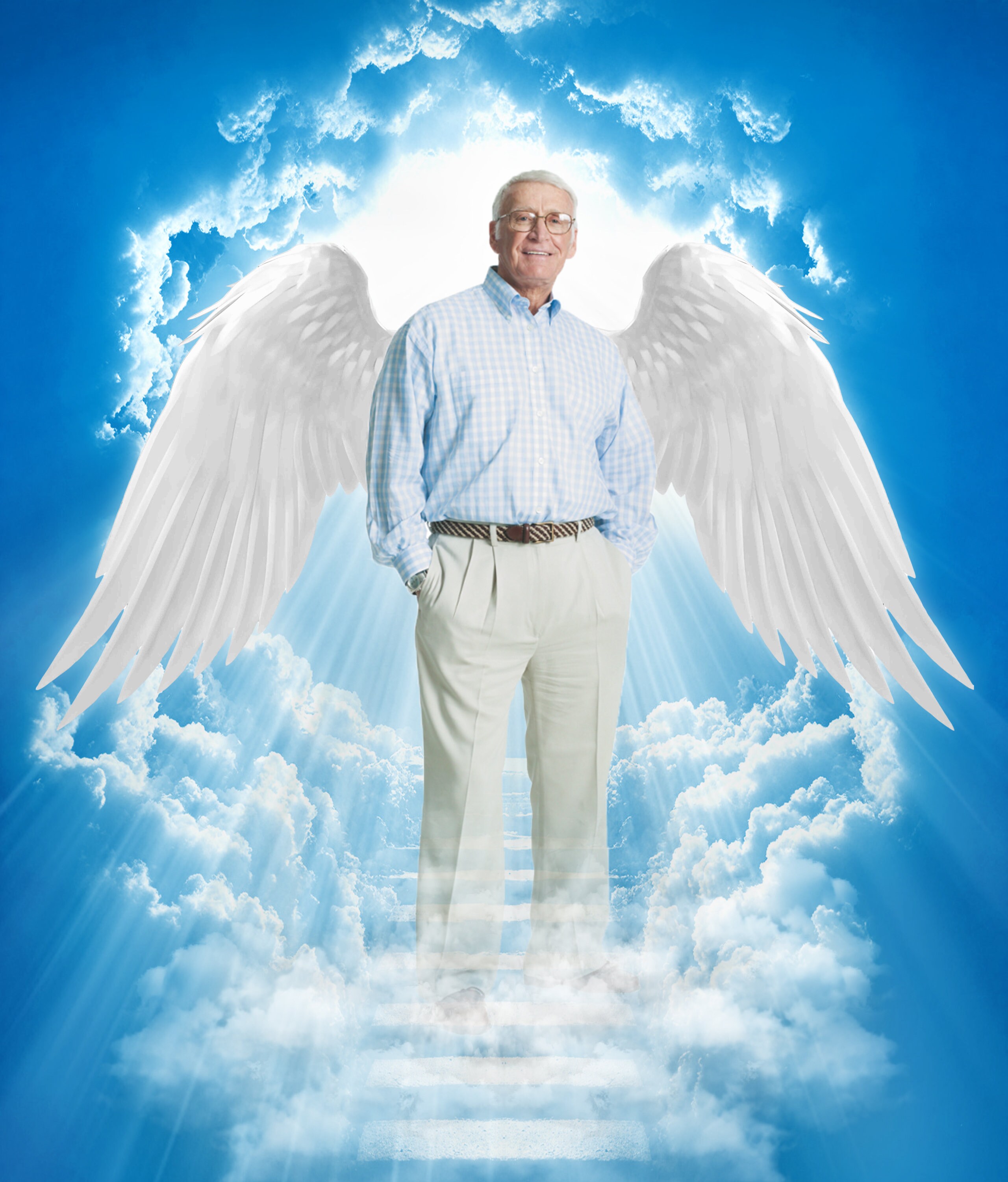 Angel Wings in Heaven Photo Edit, Passed Away Photo Edit Service, Add ...