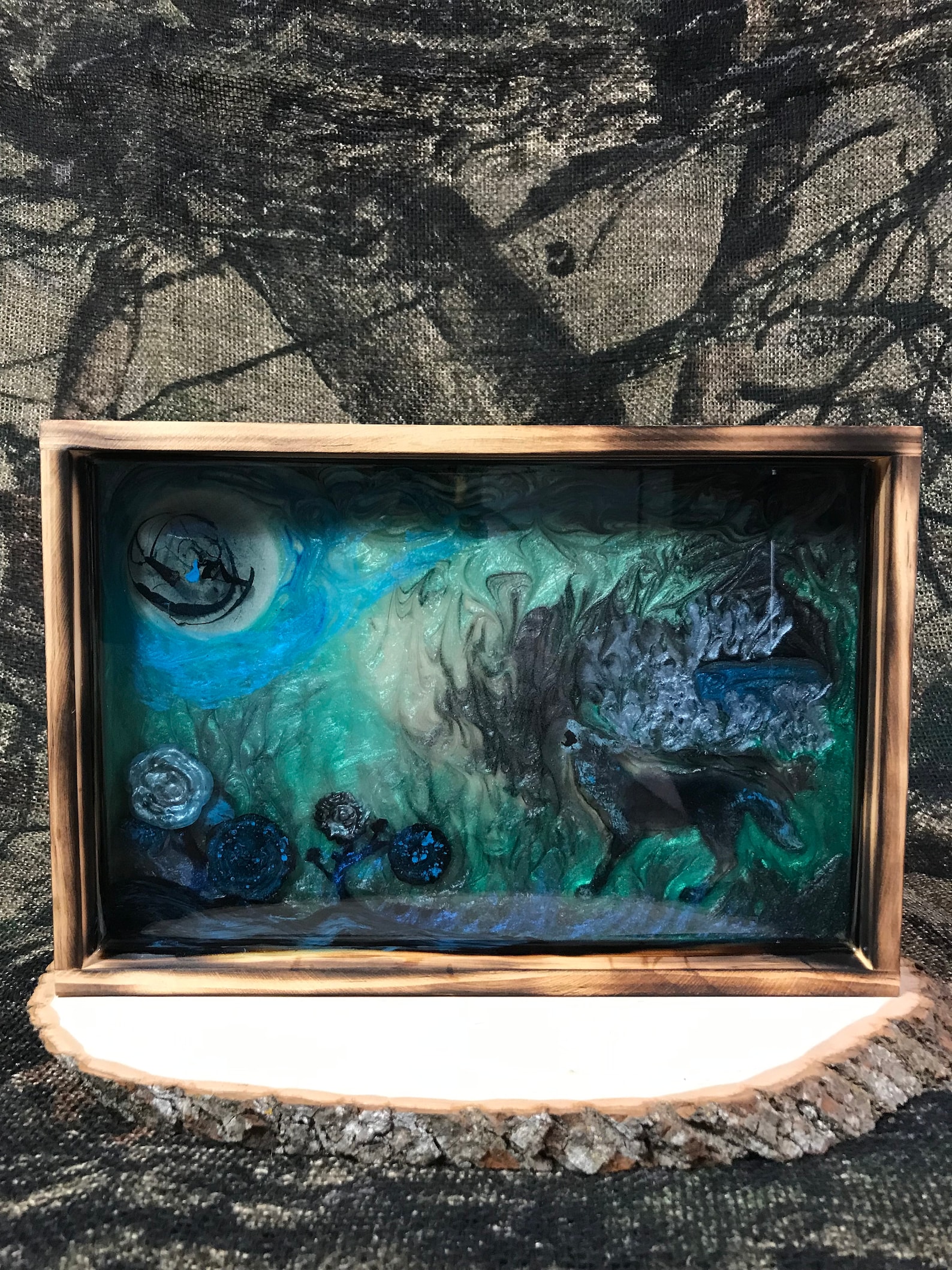Wolf Resin Shadow Box - Etsy Sweden