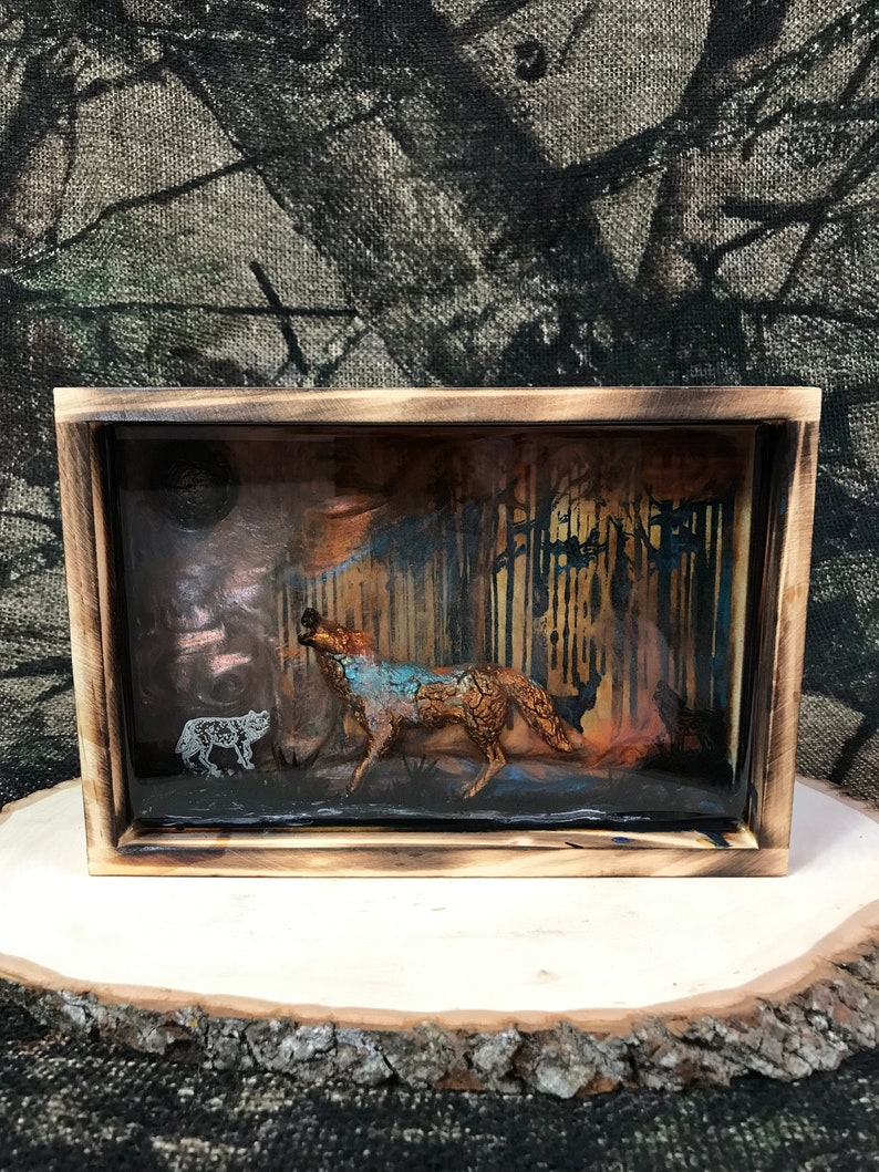 Wolf Resin Shadow-box - Etsy