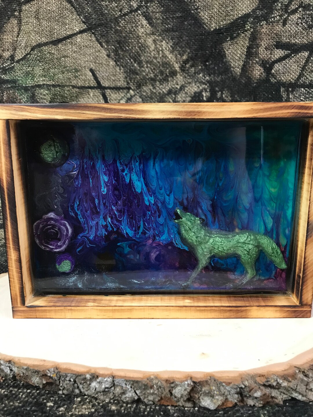 Wolf Resin Shadow-box - Etsy
