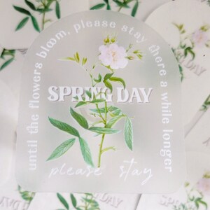 Clear Spring Day Sticker - Transparent Vinyl BTS Sticker - K-pop ...