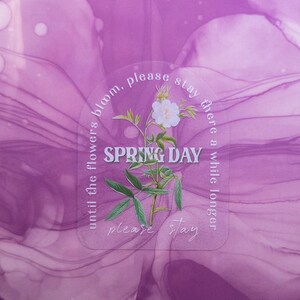 Clear Spring Day Sticker - Transparent Vinyl BTS Sticker - K-pop ...