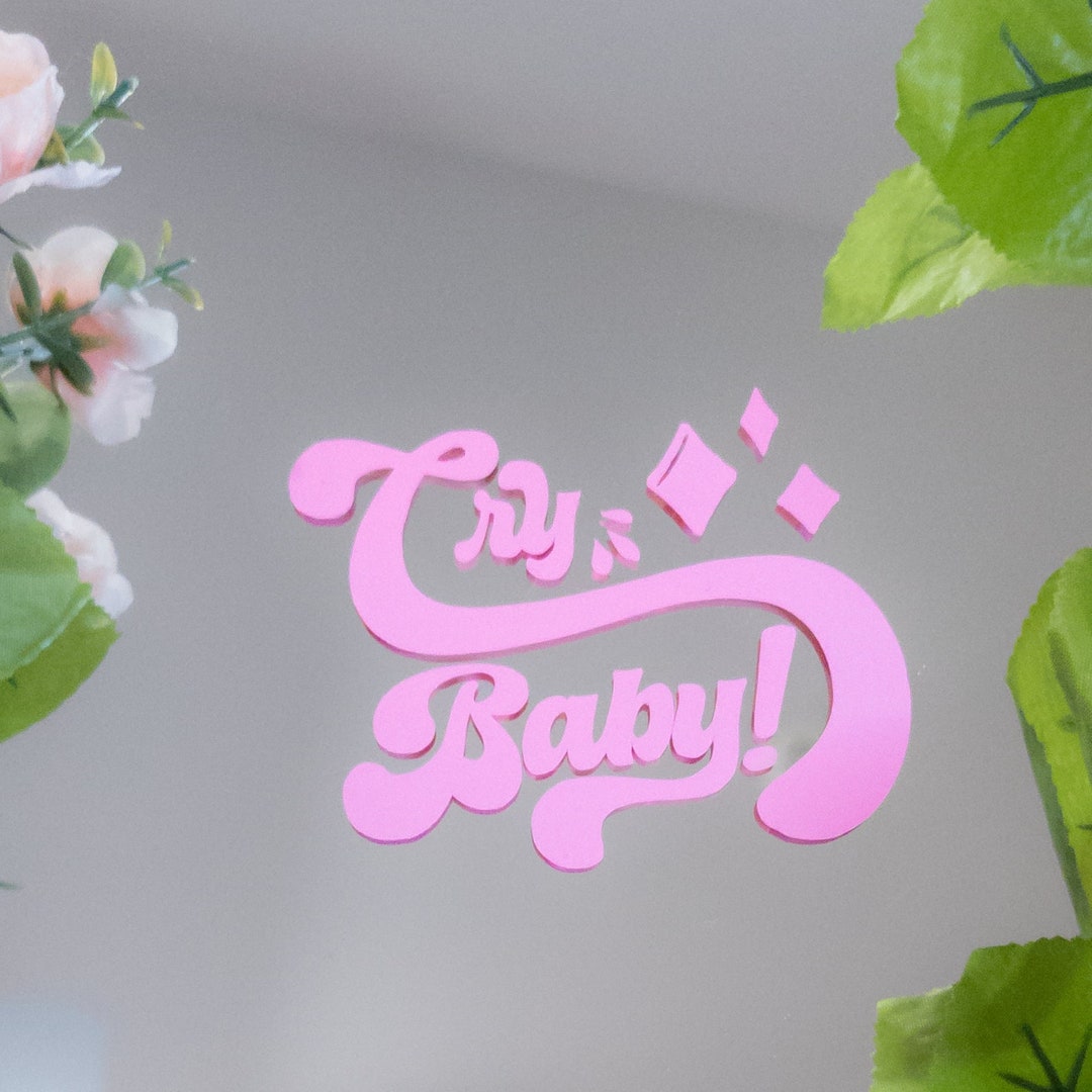 Cry Baby Vinyl Decal - Mirror Decor - Mirror Decal - Car Decal - Mirror ...