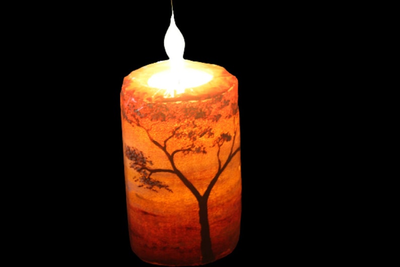 Hand Painted African Theme Amazing Glowing Swazi Candle - Etsy