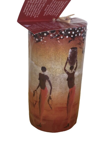 Hand Painted - African Theme Amazing Glowing Swazi Candle - Water ...